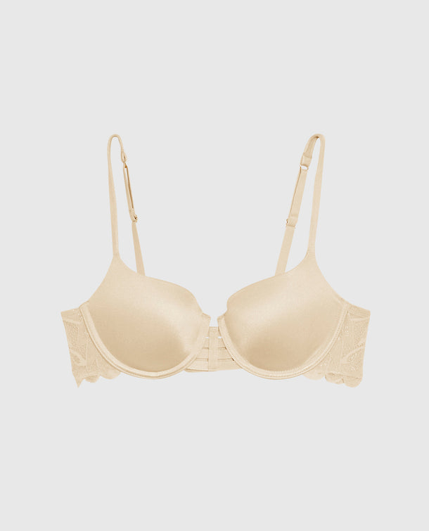 Lightly Lined Balconette Bra with Lace Wing | La Senza